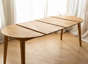 Bílý nábytek Rozkládací stůl Orbetello 90 až 190 cm, kulatý-oválný, Dub, masiv