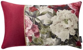Designové bordó povlak na polštář s unikátním květinovým vzorem