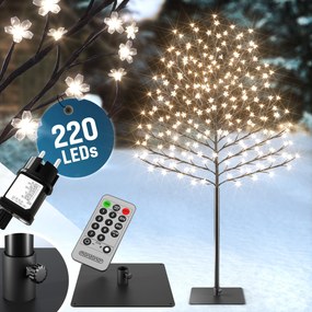 Světelný strom s třešňovými květy teplá bílý 220cm vnitřní/venkovní + dálkové ovládání
