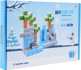 Magnetická stavebnice MAGNETIC Sněžná krajina, 113 dílků