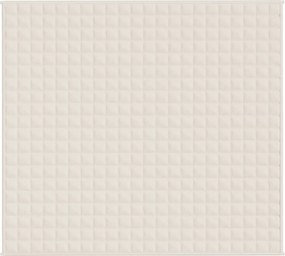 Zátěžová deka světle krémová 200 x 220 cm 13 kg textil 3154823