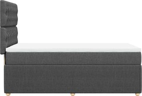 Box spring postel s matrací tmavě šedá 80 x 200 cm textil 3291891