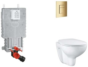 Grohe Uniset - Set předstěnové instalace, klozetu, sedátka SoftClose a tlačítka Skate Cosmopolitan, Cool Sunrise SANI15BB4102