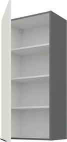ARIA aw | horní skříňka 50 G-108 1F policová | 50 cm | EXTRA VYSOKÁ | ANTI FINGERPRINT povrch | antracit/bílá