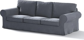 Potah na pohovku IKEA Ektorp 3-místná, nerozkládací barva šedá látka lesklé, sametová