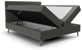 Manželská postel 180 cm Napoli Bonell (tmavě zelená) (s roštem, s úl. prostorem). 1082467