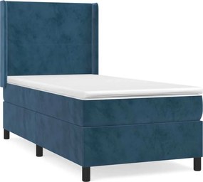 vidaXL Box spring postel s matrací 90x200 cm samet [3132541] Barva: světle šedá