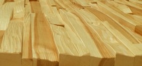 Havlíček truhlářství Dřevěný obklad 3D, jasan, štípaný