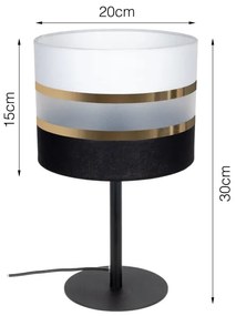 Stolní lampa CORAL 1xE27/60W/230V černá