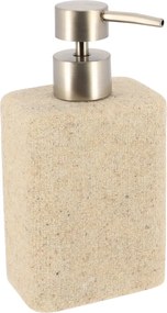 Dávkovač mýdla Fiori, písková/s prvky v barvě nerez, 360 ml