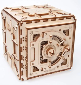 Ugears 3D dřevěné mechanické puzzle Trezor