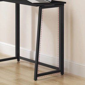 Set do pracovny ZARIMO stůl 80x40 cm, černá + křeslo AVOLA z eko kůže, černé