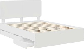 Rám postele se zásuvkou Bílá 150 x 200 cm Inženýrské dřevo 3412581