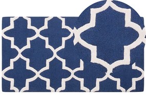 Modrý bavlněný koberec 80x150 cm SILVAN Beliani