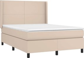 Box spring postel s matrací cappuccino 140x200 cm umělá kůže 3132386