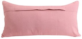 Růžový sametový podlouhlý polštář Skali - 60*30 cm