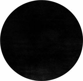 Ayyildiz, Kusový koberec Joy 1400 black kruh, 160x160 (průměr) kruh, černá, chodba / předsíň