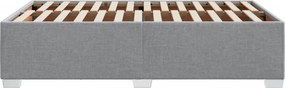 Rám postele bez matrace světle šedá 120 x 200 cm textil 3284464