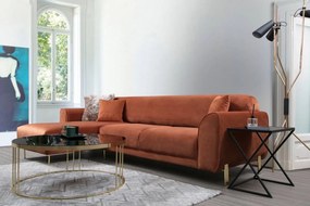 Designová sedačka Haylia 287 cm skořicová - levá