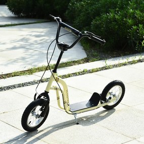 Dětská koloběžka HOMCOM od 5 let, koloběžka, odrážedlo, městská koloběžka s 12palcovými pneumatikami a gumovým odrazovým panelem pro bezpečnou zábavu…