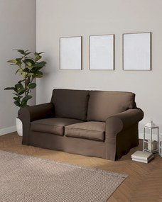 Potah na pohovku IKEA Ektorp 2-místná rozkládací  NOVÝ MODEL 2012 barva hnědá látka pletený vzor