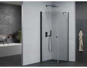 Mexen Pretoria sprchový kout 70x70cm, 6mm sklo, černý profil-čiré sklo, 852-070-070-70-00