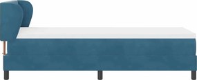 Postel s boxspringem s čelo Tmavě moddrá 80 x 200 cm samet 3340308