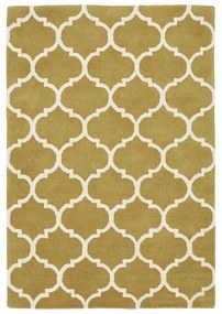Okrově žlutý ručně tkaný vlněný koberec 80x150 cm Albany – Asiatic Carpets