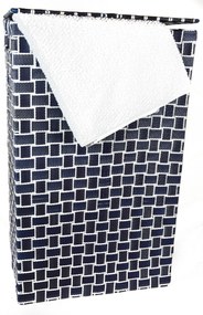 Vingo Koš na prádlo modro-bílý Rozměry (cm): 36x26, v. 58
