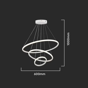 LED Solution Bílé závěsné LED svítidlo kulaté 60cm 32W 8018