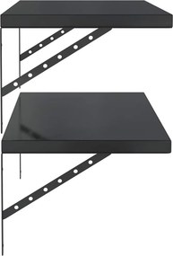 Nástěnné police 2 ks 100 x 40 cm stříbrné nerezová ocel 3214511