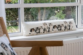 Bílý bavlněný dlouhý polštář s koťátky Kittens - 90*20*10cm