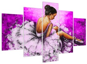Obraz sedící baletky (150x105 cm)
