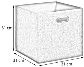 Úložný box Textilie II 31x31 cm černý