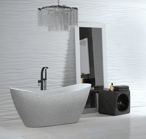 Besco VIYA (ANDRIA) 160 x 70 cm vana volně stojící stříbrná VANAND16GLAM02