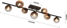 Brilagi - LED Přisazený lustr MILLA 7xG9/3W/230V hnědá/kouřová hnědá