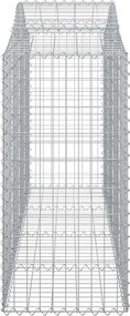 Klenuté gabionové koše 8 ks 200x50x120/140cm pozinkované železo 3145667