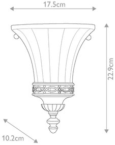 Feiss FE-DRAWING-ROOM-WU2 - Nástěnné svítidlo DRAWING ROOM 1xE14/60W/230V