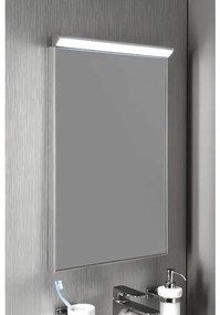 Sapho Bora Zrcadlo v rámu s LED osvětlením a vypínačem, 40x60 cm, chrom