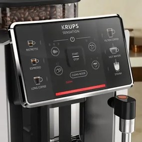 Krups Sensation EA910810 šedá-černá / Automatický kávovar / Napěňovač