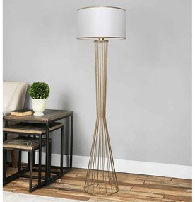 Designová stojanová lampa Fellini 155 cm bílá / zlatá