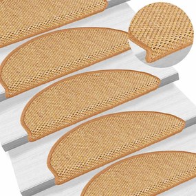 Samolepicí rohože na schody Sisal-Look 30 ks 65x21x4 cm Sisal 3365877