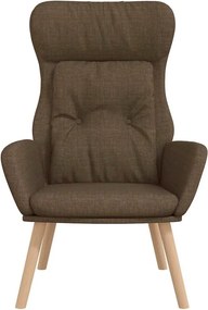 Relaxační křeslo hnědé textil 341293