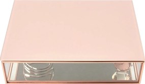 Krabička na šperky Stackers skleněná velká růžová