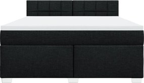 Box spring postel s matrací černá 180x200 cm textil 3288269