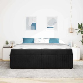 Rám postele Černá 200 x 200 cm textil 3398440