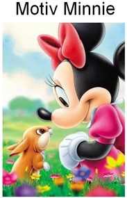 Diamantové malování - Filmové a pohádkové postavy II. (kulaté diamanty) Motiv: Minnie, Rozměr: 30x40 cm