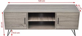 TV stolek 120 x 40 x 45 cm šedý 243449