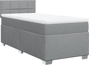 Box spring postel s matrací světle šedá 80 x 200 cm textil 3285715