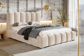 Prošívaná čalouněná postel Talia 180x200 cm Barva: Krémová - Amor 04